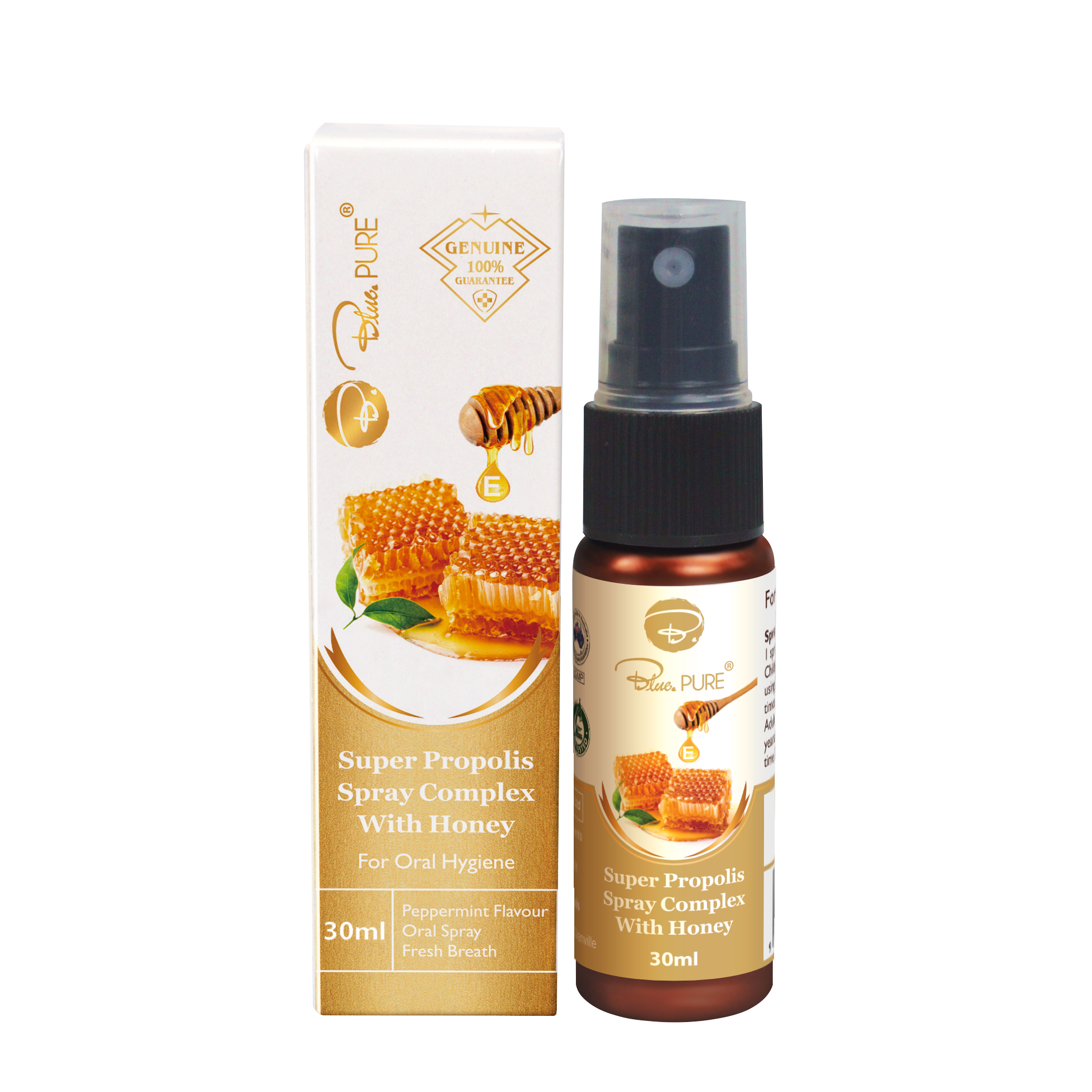 Bluepure Super Propolis Spray Complex with Honey 30ml - B.PURE AUSTRALIA